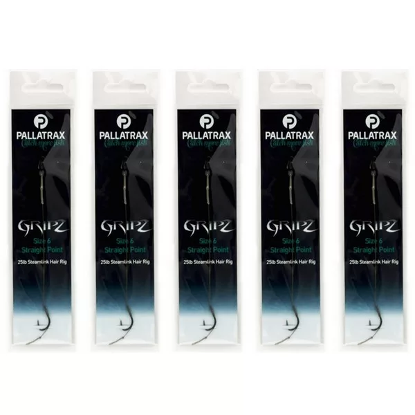 Pallatrax Gripz Straight Point Hair Rigs 6 25lb Steamlink Mo